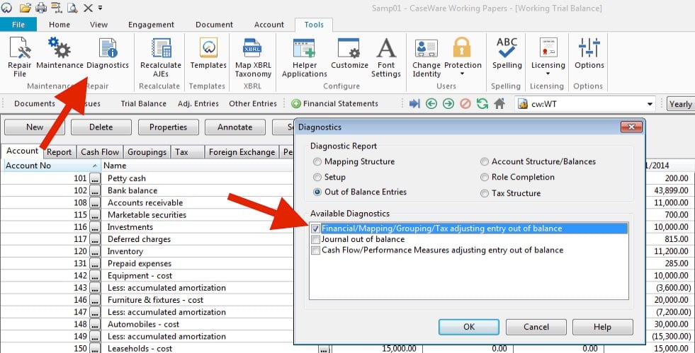 CaseWare Tips and Tricks: 5 Steps to Solving Out of Balance Issues